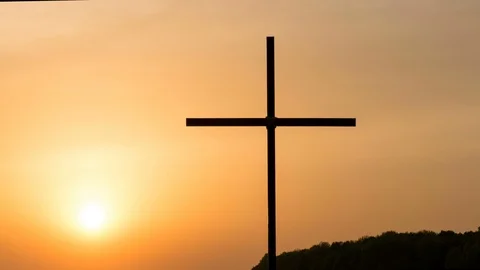 4К.Time-Lapse, Sunset and Christian C... | Stock Video | Pond5