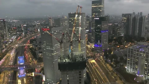 The 4th Azrieli building Spiral Tower is... | Stock Video | Pond5
