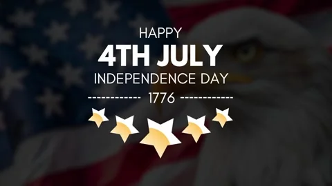 4th of July Independence Day with USA Fl... | Stock Video | Pond5