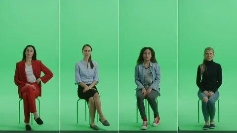 5-in-1 Green Screen Collage: Five Portra... | Stock Video | Pond5