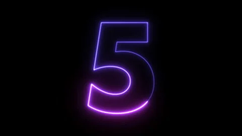 5 to 1 sec modern digital countdown time... | Stock Video | Pond5