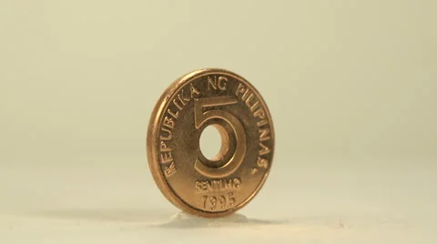 Philippine Peso Coin Stock Video Footage | Royalty Free Philippine Peso ...