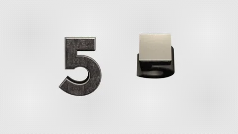 5 Numbers 3D Animation Font, 2 Version, ... | Stock Video | Pond5