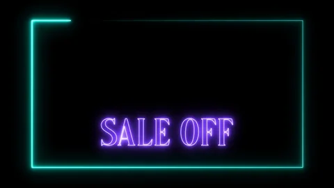 5% sale off neon sign fluorescent light ... | Stock Video | Pond5