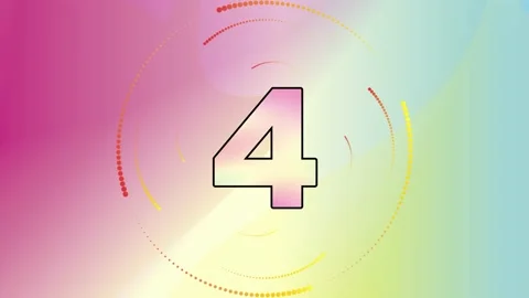 5 seconds countdown timer animation with... | Stock Video | Pond5