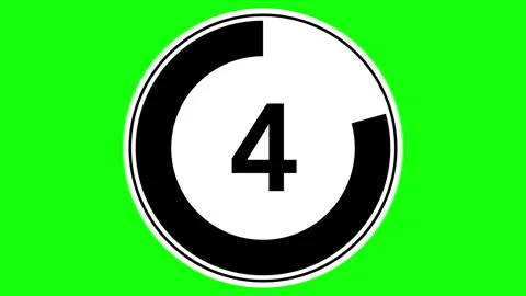 5 seconds simple countdown timer, circul... | Stock Video | Pond5