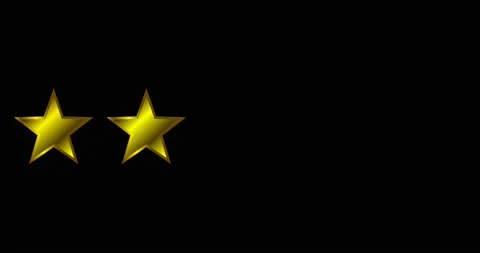 5 star gold color on black background | Stock Video | Pond5