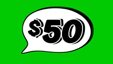 50 dollars price tag animation motion gr... | Stock Video | Pond5
