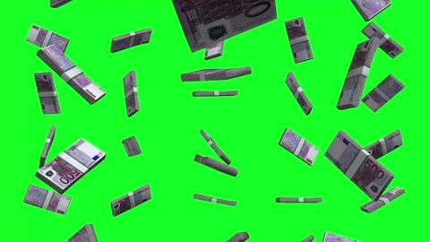 500 Euro Falling Animation Stacks Of Mon... | Stock Video | Pond5