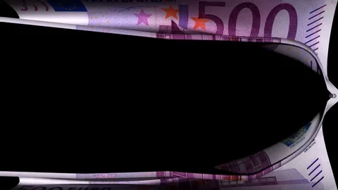 500 Euro note unzips to Alpha 4K animati... | Stock Video | Pond5