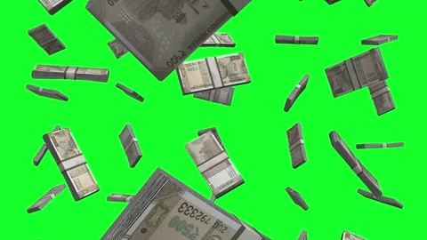 500 Indian Rupee Falling Animation on Gr... | Stock Video | Pond5