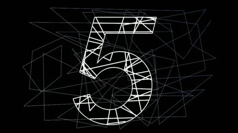 54321 countdown with angular stylized nu... | Stock Video | Pond5