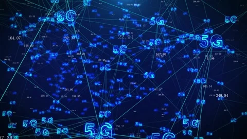 5G network signal node connection techno... | Stock Video | Pond5
