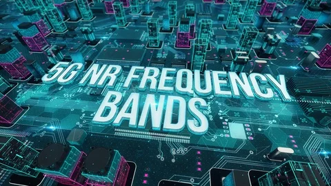 5G NR Frequency Bands digital technology... | Stock Video | Pond5