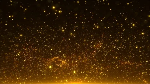 (5K 60fps) Loop sequence - Golden partic... | Stock Video | Pond5