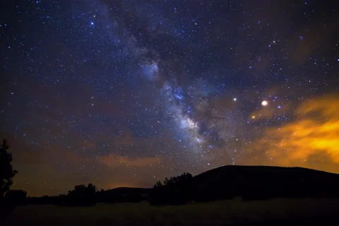 5K Astro Time Lapse of Milky Way through... | Stock Video | Pond5