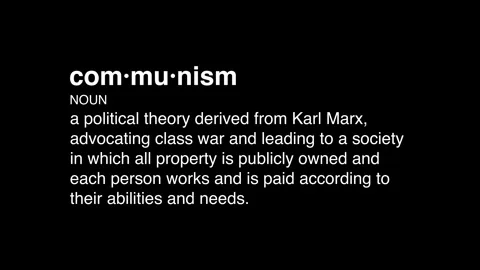 6 communism definition animation on blac... | Stock Video | Pond5