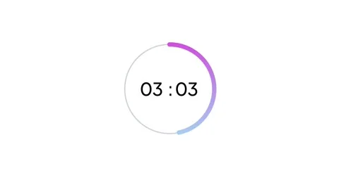 6 seconds digital timer countdown animat... | Stock Video | Pond5