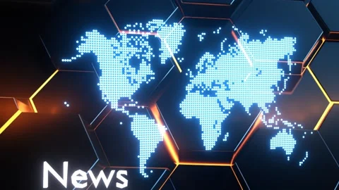 6 seconds of world map news transition h... | Stock Video | Pond5