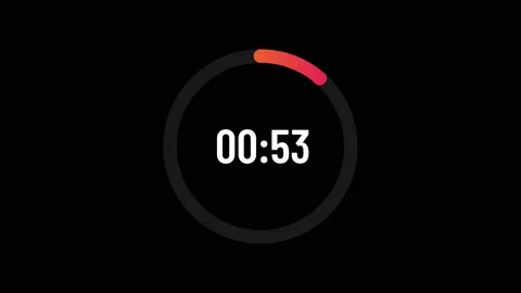 60 sec countdown timer animation | Stock Video | Pond5