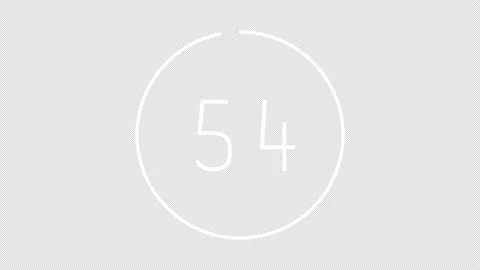 60 second alpha/transparent white timer... | Stock Video | Pond5