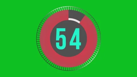 60 second black & red Countdown timer w... | Stock Video | Pond5