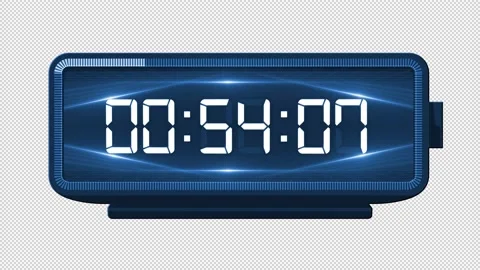60 Second Countdown Clock - Digital Blue... | Stock Video | Pond5
