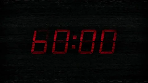 60 Second Countdown On Faulty Static Scr... | Stock Video | Pond5