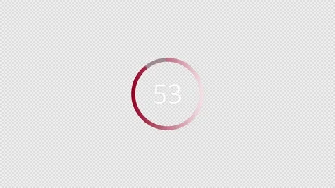 60 second countdown timer animation from... | Stock Video | Pond5