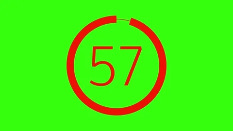 60 seconds (1 minute) countdown timer wi... | Stock Video | Pond5