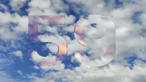 60 Seconds Clouds Countdown. 4k backgrou... | Stock Video | Pond5