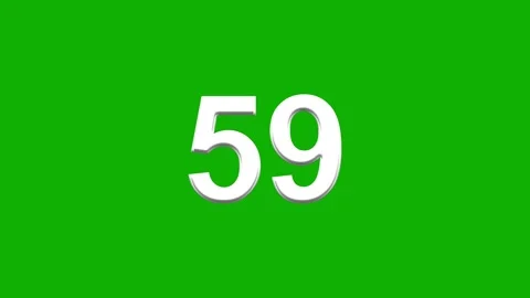 60 Seconds countdown green screen motion... | Stock Video | Pond5