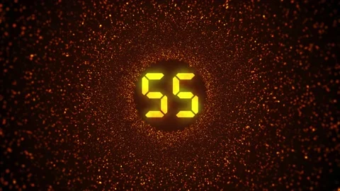 60 Seconds Countdown Timer Neon Sign Dis... | Stock Video | Pond5