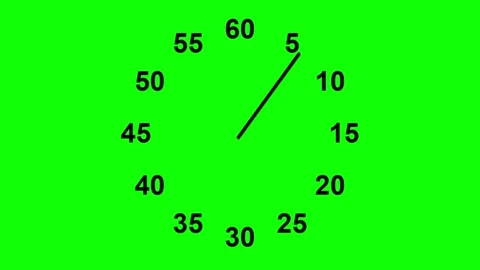 60 Seconds timer green screen motion gra... | Stock Video | Pond5