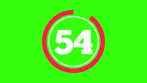 60 secs (1 minute) countdown timer with ... | Stock Video | Pond5