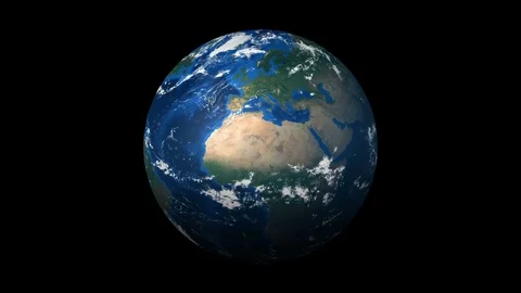 60fps Rotating Earth Planet, Moving Worl... | Stock Video | Pond5