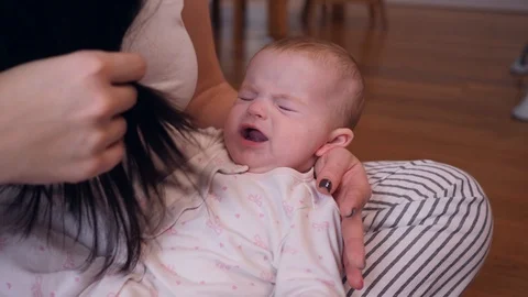 63 Baby child girl wrecking and crying o... | Stock Video | Pond5