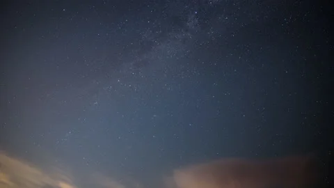 6K Time lapse with night sky and Milkywa... | Stock Video | Pond5