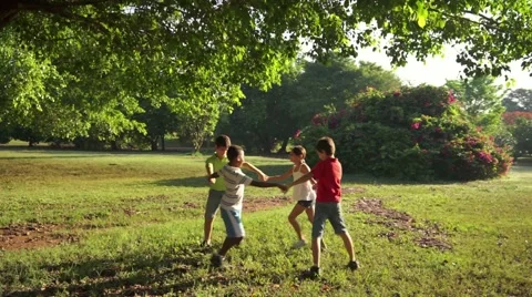 6of18 Children playing ring around rosie... | Stock Video | Pond5