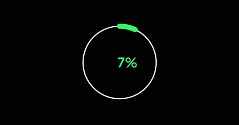 7% circle percentage diagrams modern ani... | Stock Video | Pond5