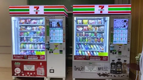 7 Eleven Thailand Vending Machine Chips ... | Stock Video | Pond5