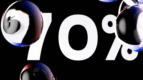 70% Percent Off Sale Colorful Bubble Ani... | Stock Video | Pond5