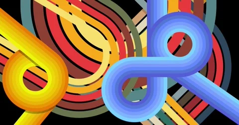 70s simple line background animation | Stock Video | Pond5