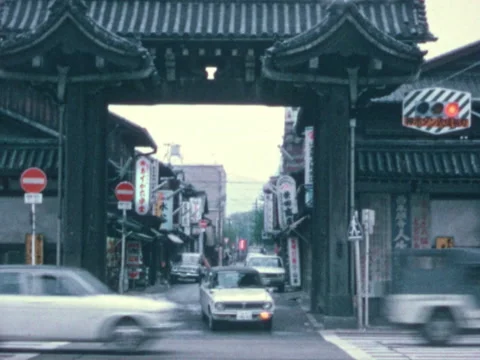 70s vintage movie: Typical historic city... | Stock Video | Pond5