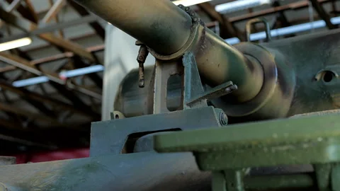75mm gun of a German World War II Panthe... | Stock Video | Pond5