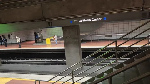 7th Metro Center Los Angeles Blue Line T... | Stock Video | Pond5