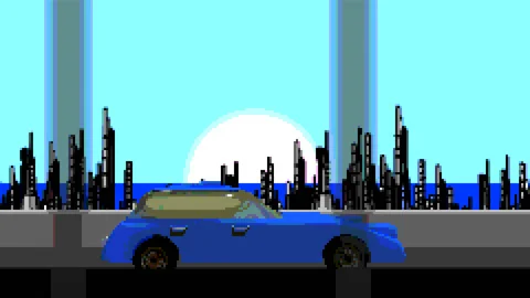8 bit car background. 3d animation | Stock Video | Pond5