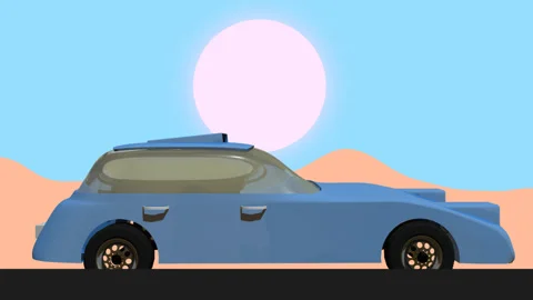 8 bit car background. 3d animation | Stock Video | Pond5
