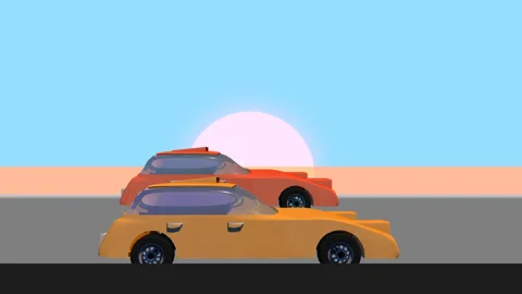 8 bit car background. 3d animation | Stock Video | Pond5