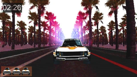 8 bit car backgrund. 3d animation | Stock Video | Pond5